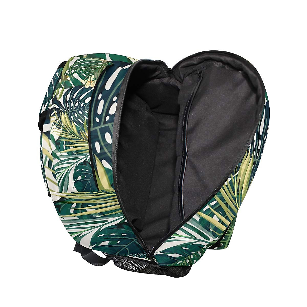 Oarencol Tropicalsummer Hawaiian Flower Palm Leaves Orange Floral Backpacks Bookbags Daypack Travel School College Bag for Womens Girls Mens Boys Teens