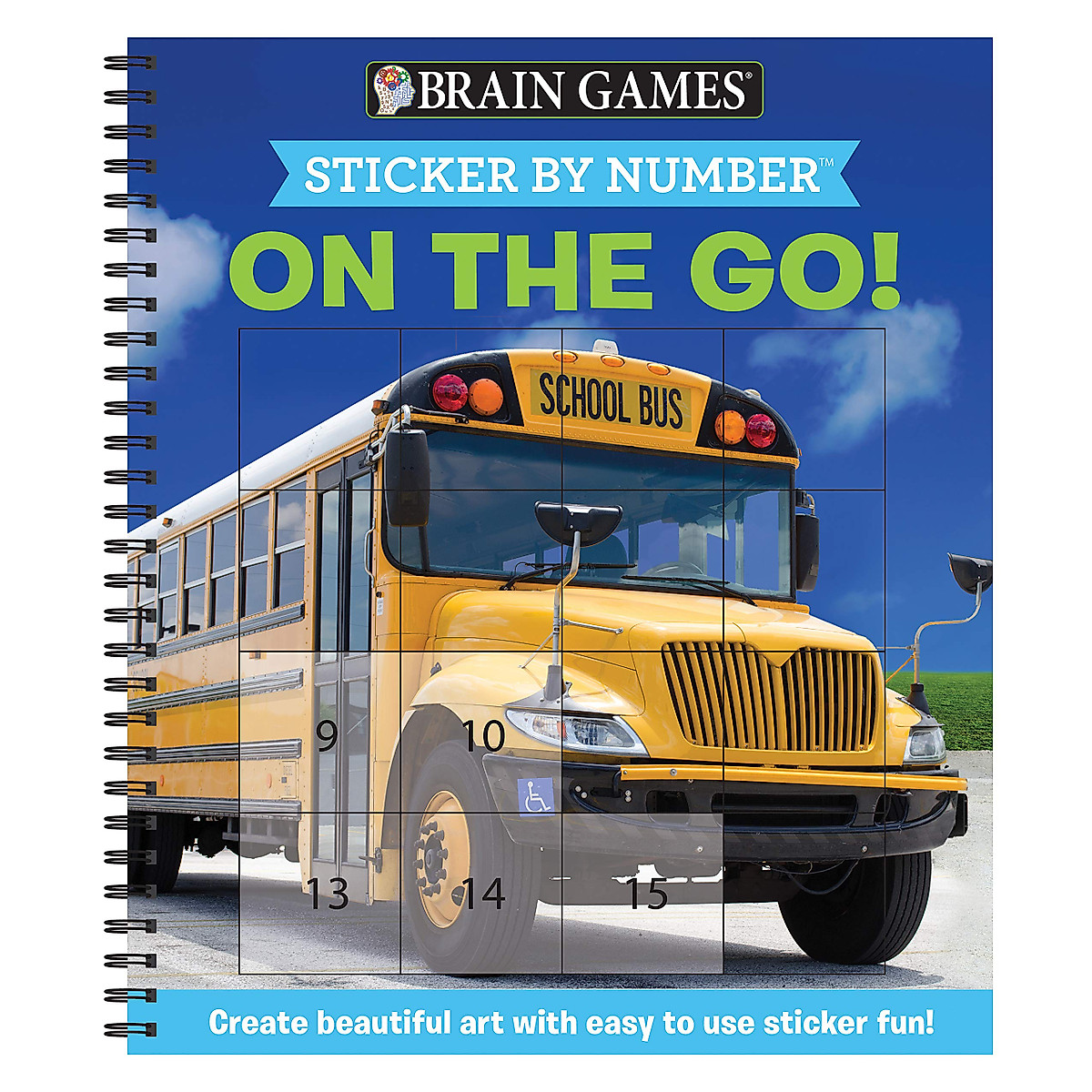 Brain Games - Sticker by Number: On the Go (Easy - Square Stickers): Create Beautiful Art With Easy to Use Sticker Fun!
