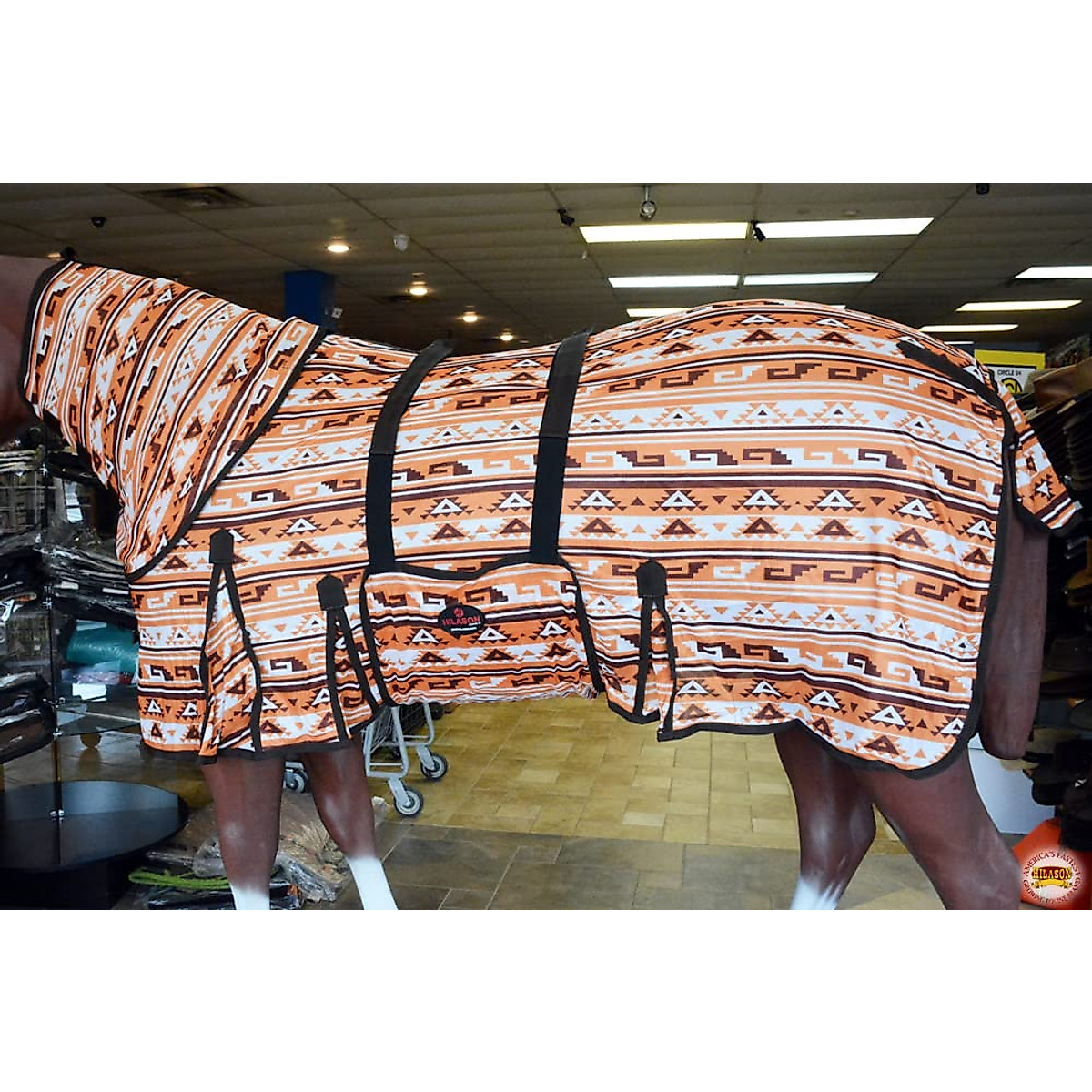 HILASON 72 Inches Horse Fly Sheet Ultra Violet Rays Protect Mesh Bug Mosquito Summer Spring Detachable Neck | Fly Sheet | Horse Turnout Sheet | Fly Sheet for Horses | Bug and Mosquito Protection | Fly