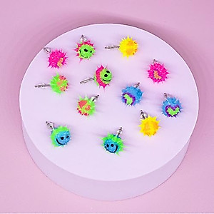 6 Y2K Earrings for Women, Glow in the Dark Silicone Stud Earrings Set, Smiley Face Earring Pack for Teen Girls, Kidcore Alt Girl Aesthetic Jewelry Accessories