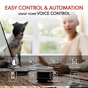 Go Smart Bridge Home Automation Hub for Motorized Blinds Compatible with Alexa, Google Home, IFTTT, Control4, Siri; Remote, App & Voice Control