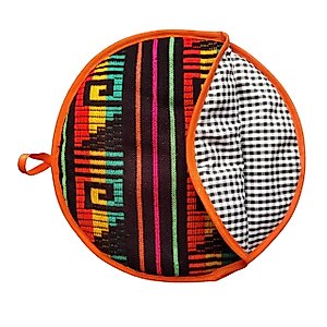 AXIE - Tortilla Warmer – Insulated Tortilla Keeper – Microwaveable Tortilla Warmer Pouch - Keep Tortilla Warm Up to One Hour – Holds Up to 12 tortillas (10 inch) - 80% Cotton