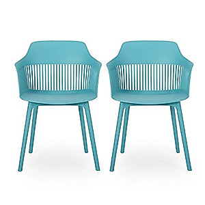 Christopher Knight Home Ladonna Outdoor Dining Chair (Set of 2), Teal