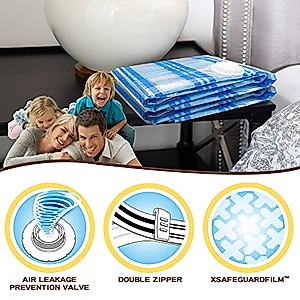 26 Space Saver Vacuum Storage Bags for Clothes, Airtight Vacuum Sealed Space Saver Bags for Blankets and Comforters (26 Pack)