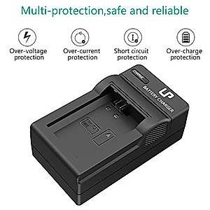 NP-FW50 Battery Charger, LP Charger Compatible with Sony Alpha A6000, A6400, A6100, A6300, A6500, A5100, A7, A7 II, A7R, A7R II, A7R2, A7S, A7S II, A7S2, A5000, A3000, A55, RX10, NEX-3/5/7 Series