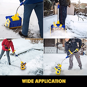 40V Cordless Snow Shovel Compatible with Dewalt 20V Battery(Tool Only), Electric Power Snow Thrower, Handheld Snow Blower with 13.2" in. Width 8" in. Depth, 26.5' ft Throwing Distance