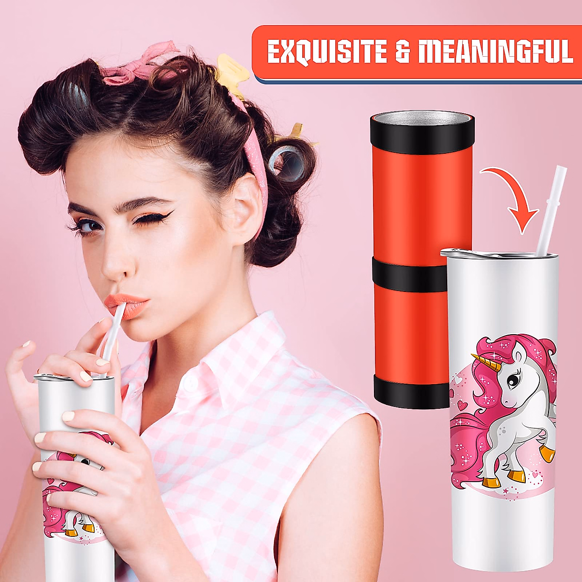 6 Pack Silicone Bands for Tumbler Elastic Sublimation Paper Holder Ring Bands Wrapping Prevent Ghosting Sublimation Tight Fitting Heat Resistant for Tumbler Accessories