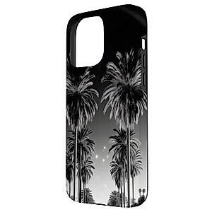 iPhone 15 Pro Max Palm Tree & Black And White Tropical Florida Palms, Miami Case