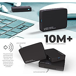 LAYEN i-Dock - Premium 30 Pin Bluetooth Adapter | Qualcomm CSR Chipset | aptX = Superior Wireless Audio | Multi-Pair | for Bose SoundDock & Other iPod iPhone Docking Stations (Not for Cars)