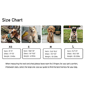 Dog Harness and Leash Set, Adjustable Dog Harness, Dog Leash, No Pull No Choke Puppy Harnesses for Walking Training for Small, Medium, Large Pet