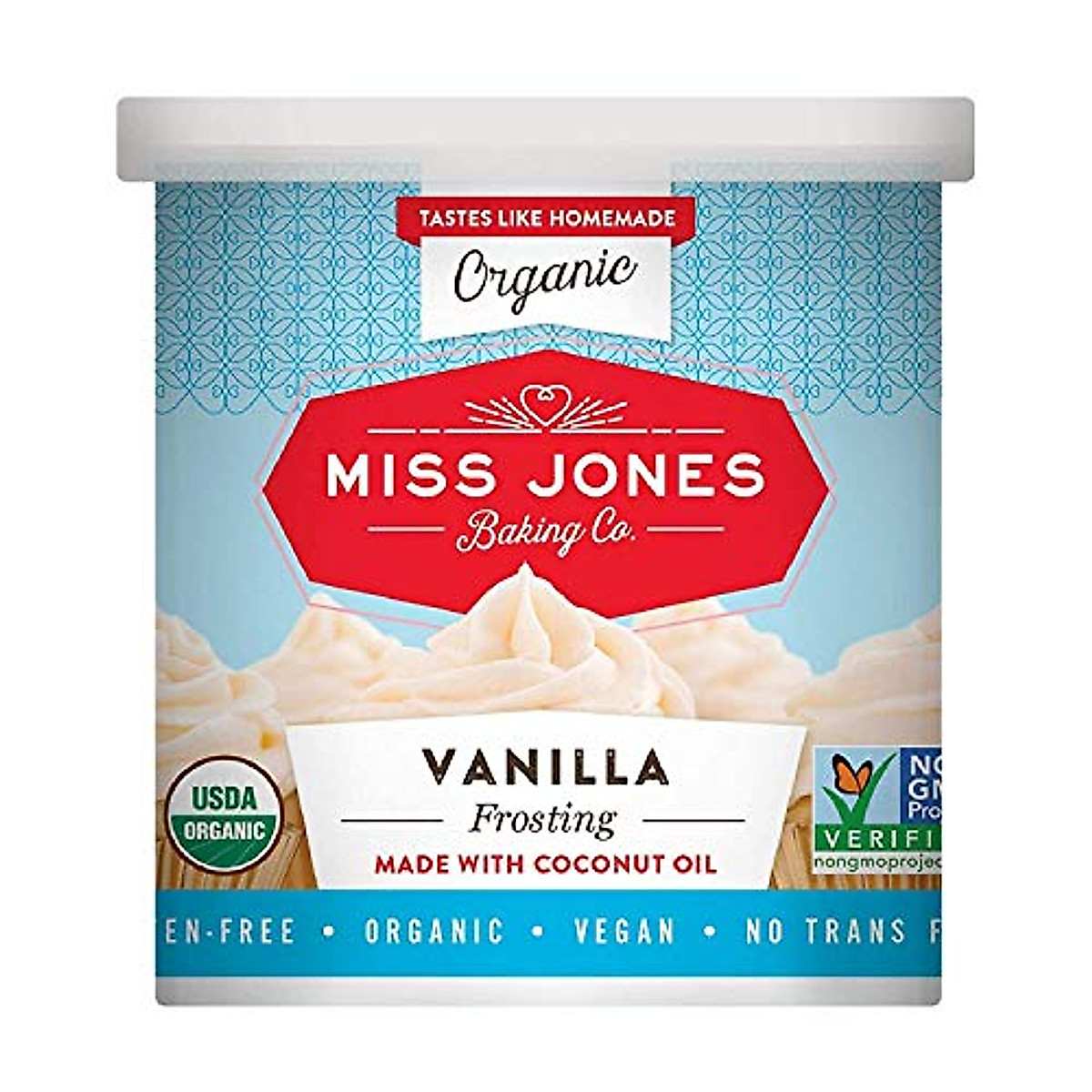 Miss Jones Baking Organic Yellow Cake and Cupcake Mix Bundled with Butter Cream Frosting - (Vanilla)