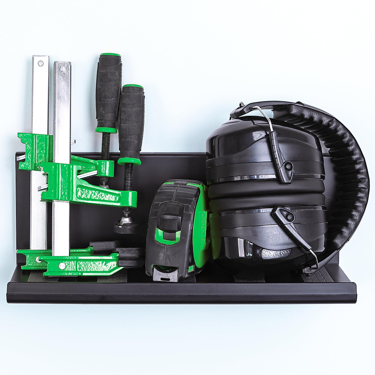 Duck EasyMounts Heavy-Duty Drywall Shelf, Multipurpose Shelf for Garage Organization, Workbenches, Tool Sheds, Pantries, 11.75" x 4.25", Black, 1 Pack