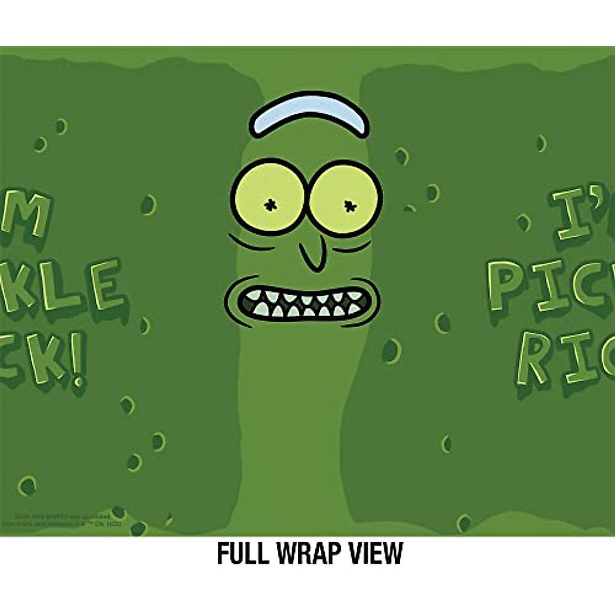 Rick And Morty OFFICIAL I'm Pickle Rick 24 oz Insulated Canteen Water Bottle, Leak Resistant, Vacuum Insulated Stainless Steel with Loop Cap, Black