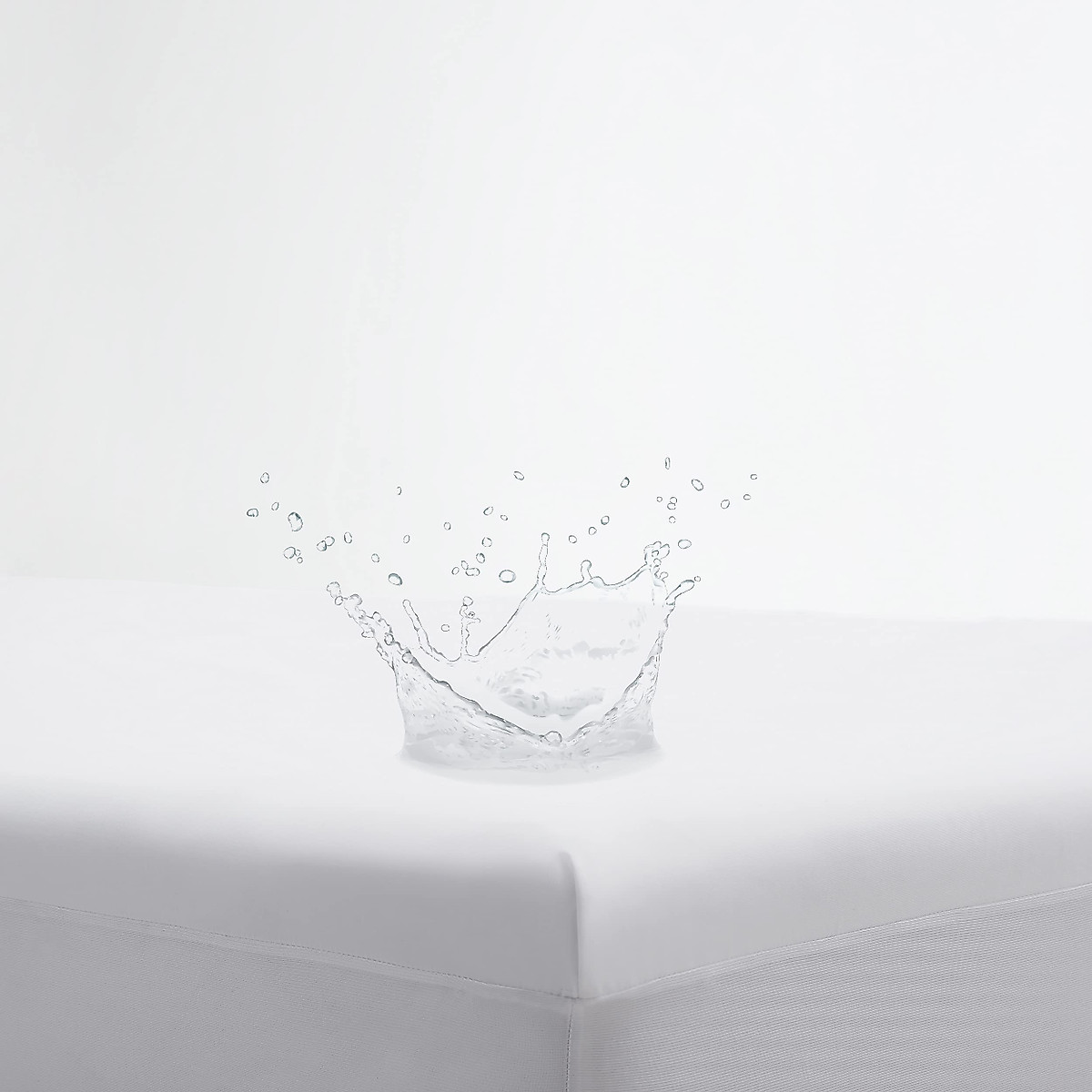 Serta Power Chill Full Size Waterproof Mattress Cover, Soft and Breathable Cooling Mattress Protector, 15" Elastic Deep Pocket for Secure Fit, White