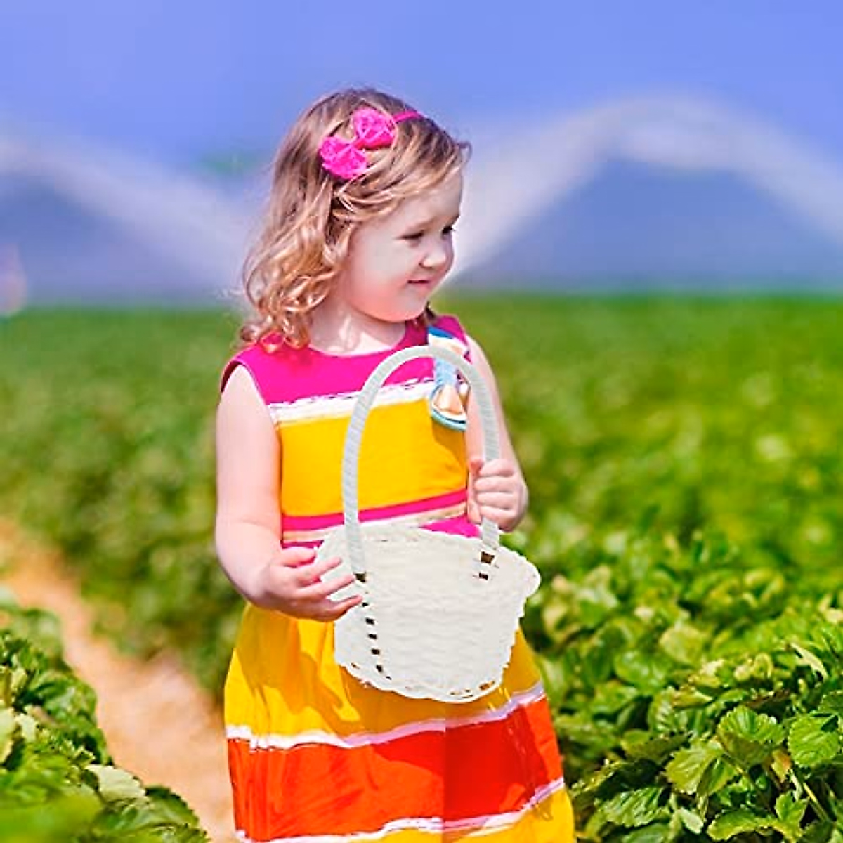 Cabilock Bread Rattan Basket 6pcs Mini Woven Baskets with Handles Rustic Rattan Wedding Flower Girl Basket Flower Candy Chocolate Cookie Gift Box for Wedding Easter Party Favors Wicker Cutlery Basket