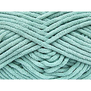 Lot of 4 x 100gr Skeins Ice Yarns Velvet Chenille Yarn Mint Green