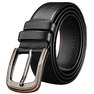 UTOWO Men's Women's Leather Belt, Italian Real Solid Leather Belt for Casual Jeans Dress Belts