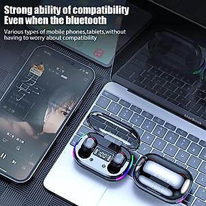 BD&M Wireless Earbuds, Bluetooth Gaming Earbuds Wireless Headphones, TWS Earphones in-Ear Wireless Ear Buds, for Gaming, Workout, Sports, Work, Running, Gym.