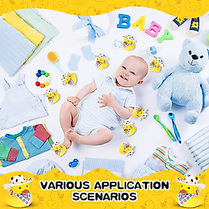 24 Sets Cowboy Rubber Duck with Cute Cow Print Cowboy Hat and Scarf Mini Rubber Duckies Cow Print Farm Theme Party Supplies Bathtub Toys Western Cowboy Theme Party Decoration (Classic Style)