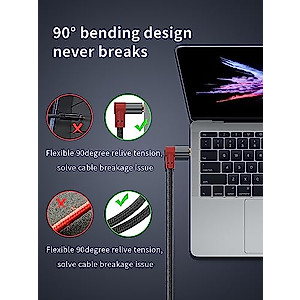 ANYPLUS Aux Cord, Headphone Jack to Headphone Jack Aux Cable 90 Degree 3.5mm Audio Cable Male to Male Fish Wire Braided Auxiliary Cord for Android for Car Compatible with iPhone,iPod,iPad,Speakers