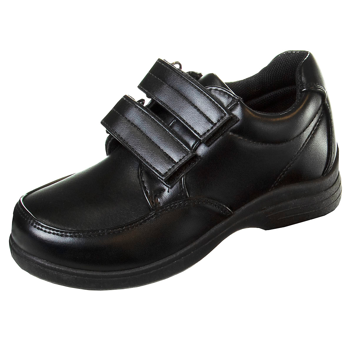 French Toast Boys Shoes - Kids Oxford School Uniform Loafer Church Dress Shoes Slip-On Faux-Leather (Size 2 Big Kid) (Black)