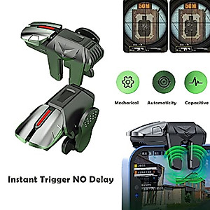 Fox Game Triggers With Finger Sleevs, Mobile Game Controllers 6 Finger, Plug and Play Gaming Trigger for iOS and Android Phone(PUBG/Fortnite/Rules)