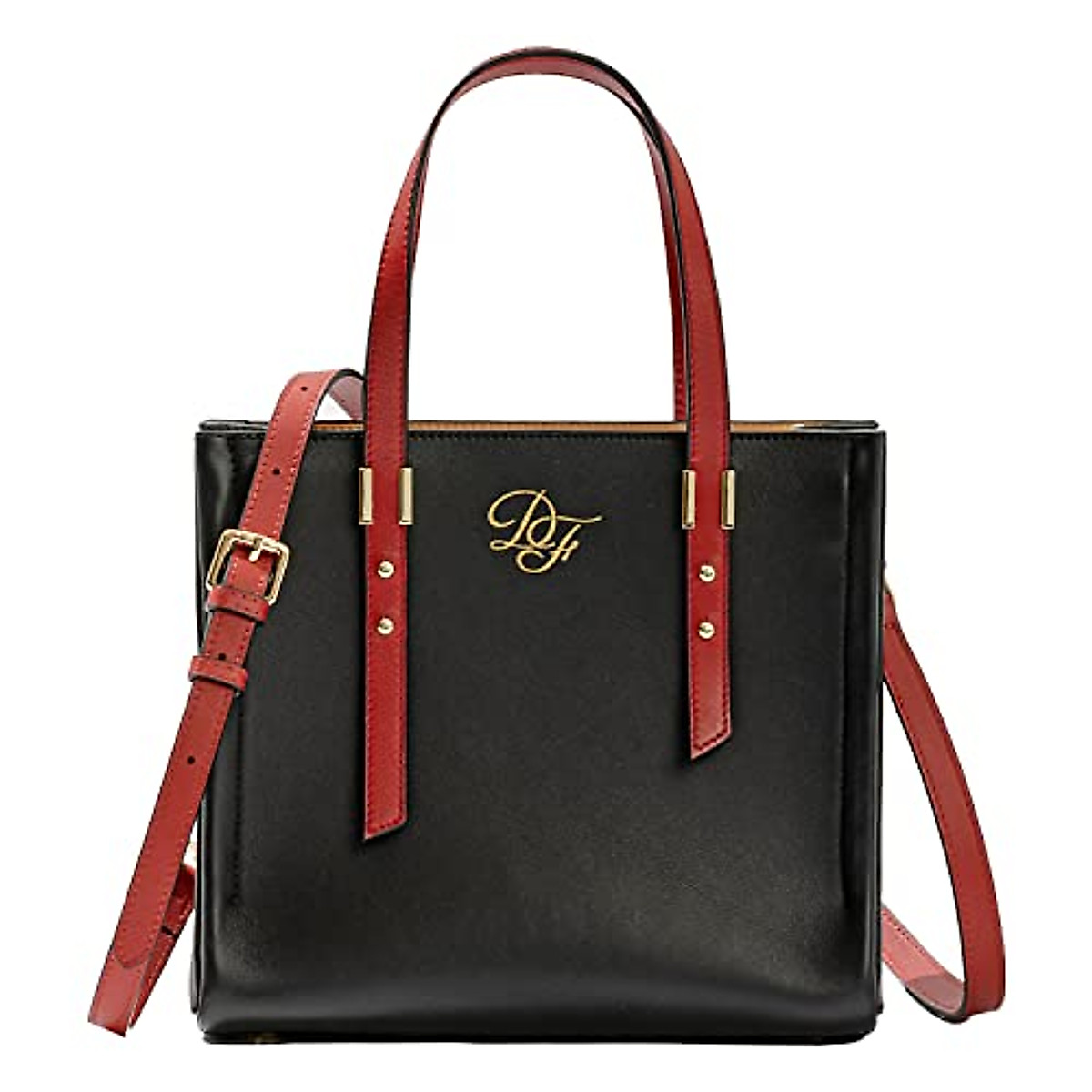 DamiFriends Genuine Leather Mini Tote Bag for Women Small Top Handle Shoulder Bag with Zipper Closure