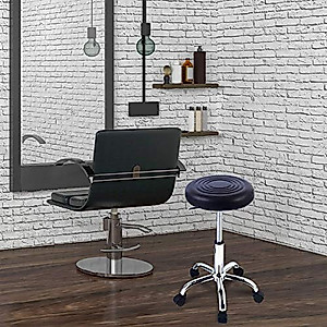 Goplus® Adjustable Hydraulic Rolling Swivel Bar Stool Tattoo Facial Massage Spa Stool (1, Black)