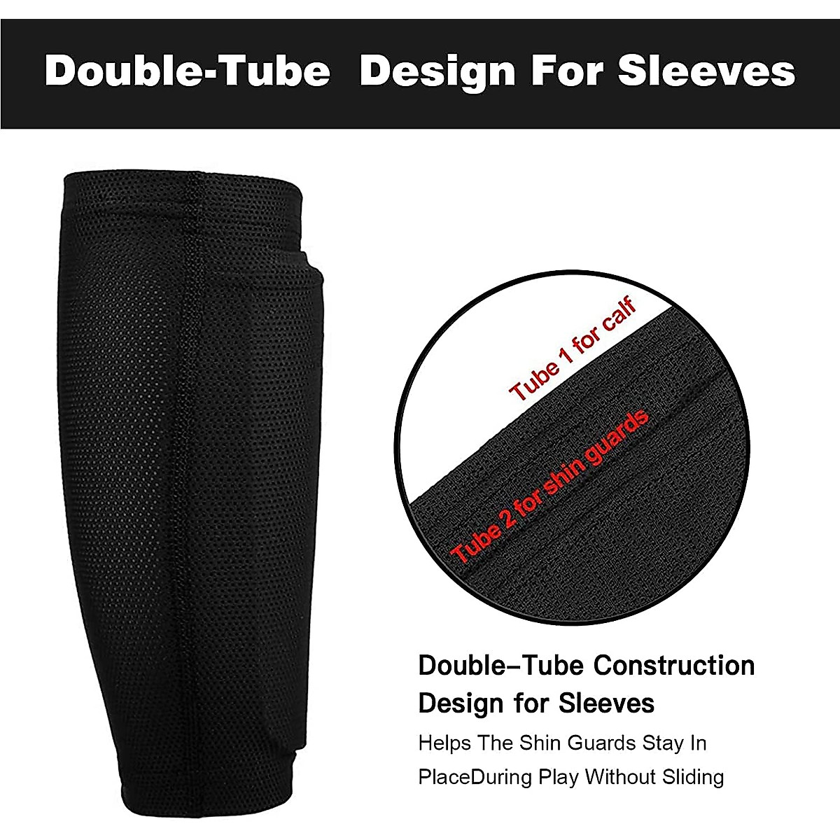 Soccer Shin Guards for Kids Youth, Shin Guard and Shin Guard Sleeves for Boys and Girls for Football Games EVA Cushion Protection Reduce Shocks and Injuries