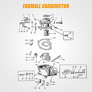 RANSOTO 352376R92 Carburetor Carb Compatible with IH Farmall A AV B BN C SUPER Tractors - Replace number 373957R91 355485R91 354184R93 TSX156 52499DB 69401D TSX157 TSX319