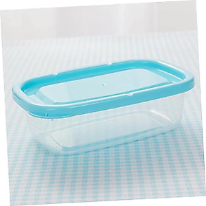 UPKOCH Stackable Mini Plastic Crisper Rectangular Food Containers 200ml Sealed Boxes Microwave Safe for Lunch Travel Color