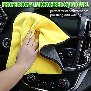 62'' Car Wash Brush with Long Handle Car Wash Mop Mitt Chenille Car Cleaning Kits Windshield Window Squeegee Car Duster Microfiber Towel Gloves for Cars RV SUV Truck 11PCS