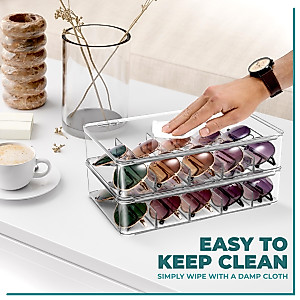 Sorbus Sunglasses Organizer - Plastic Stackable Eyeglass Case Storage Organizer for Multiple Glasses - Reading Glasses, Sunglass Holder with Hinged Lid for Eyewear Display Includes 5 Sections (3 Pack)