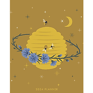 Willow Creek Press Honey Bee 2024 Booklet Softcover Monthly Planner (7.5" x 9.5")