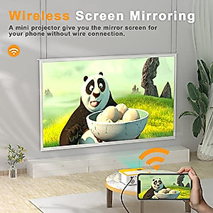 Mini Projector WiFi, EAZVUE A1 Portable Projector for iPhone, 2022 Upgrade 1080P Supported Projector for Outdoor Movies LED Pico Video Projector for Home Theater Movie Projector for iPhone