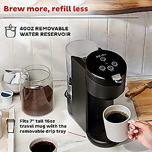 Instant Solo Single Serve Coffee Maker, From the Makers of Instant Pot, K-Cup Pod Compatible Coffee Brewer, Includes Reusable Coffee Pod & Bold Setting, Brew 8 to 12oz., 40oz. Water Reservoir, Black