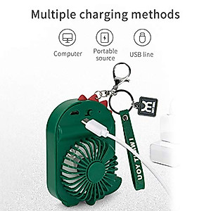 Mini Fan Battery Operated Handheld Fan USB Powered Personal Mini Fan 3 Speeds,Enhanced Airflow, Rechargeable Quiet Pocket Fan for Home Office Bedroom Desktop