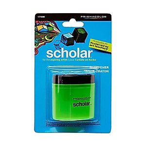 Prismacolor Scholar Colored Pencil Sharpener-Green, 2 pk