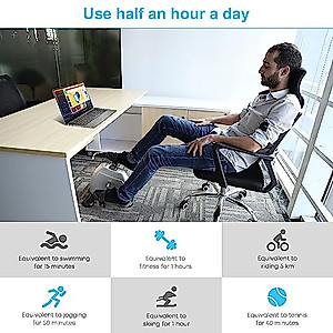 Mini Exercise Bike, AGM Under Desk Bike Pedal Exerciser Foot Cycle Arm & Leg Peddler Exerciser Machine with LCD Screen Displays (Sliver)