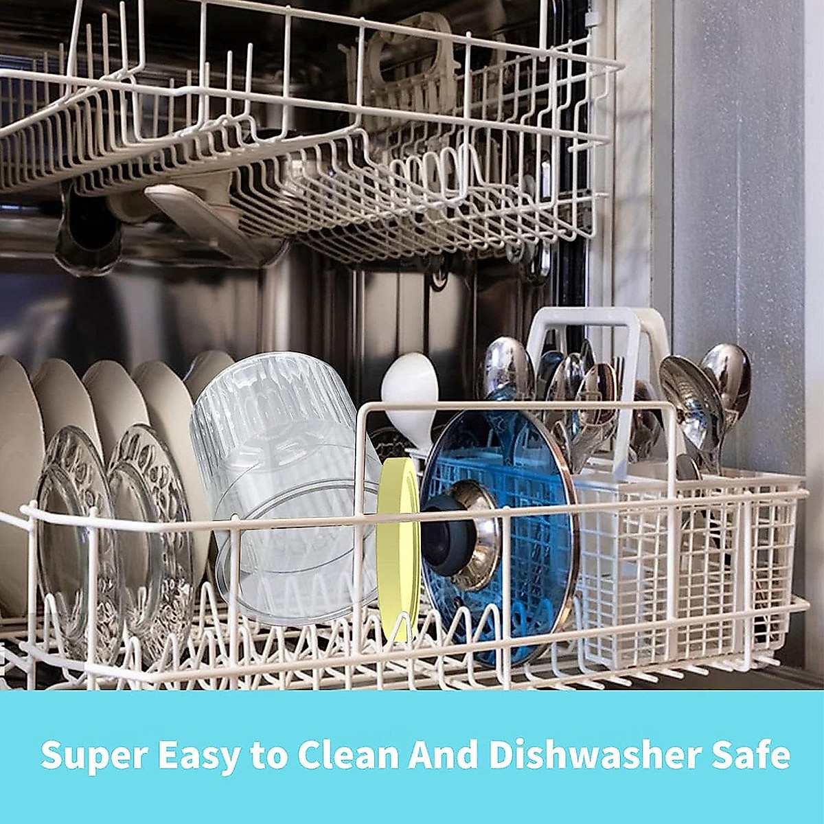 EVANEM Creami Pints and Lids, for Ninja Creami Pints and Lids,24 OZ Ice Cream Containers for Freezer Reusable,Leaf-Proof for NC501 Series Ice Cream Maker