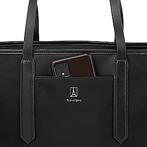 Travelpro Crew Executive Choice 3 Women's Tote Shoulder Bag, Jet Black