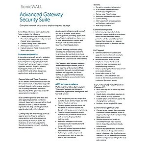 |01-SSC-0535| Gateway Anti-Malware, Intrusion Prevention and Application Control for The TZ400 Series (2 Years)