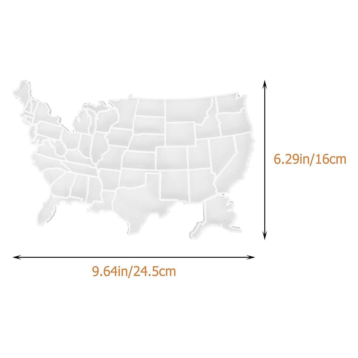 Abaodam United States Of America Silicone Mold US Map Ice Tray Popsicle Tray USA DIY Baking Mold for Christmas Independence Day Election Day