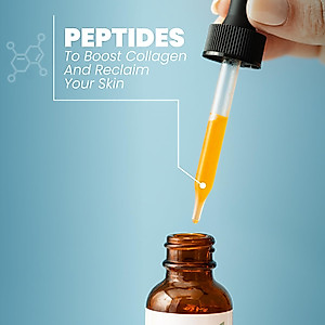 Eva Naturals Glycolic Acid Serum - Anti-Aging Vitamin C & Hyaluronic Acid Skin Brightening Formula Helps To Minimize & Exfoliate Pores, Reduce Fine Lines, Wrinkles, Acne Scarring & Breakouts - 1 Oz