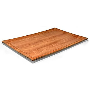 10 Wood Rectangle Trays Rustic Brown Wooden Look Serving Platters 10.75" x 15.75" Heavy Duty Disposable Paper Cardboard Tray for Dessert Cupcake Display Birthday Parties Weddings Table Decor & More