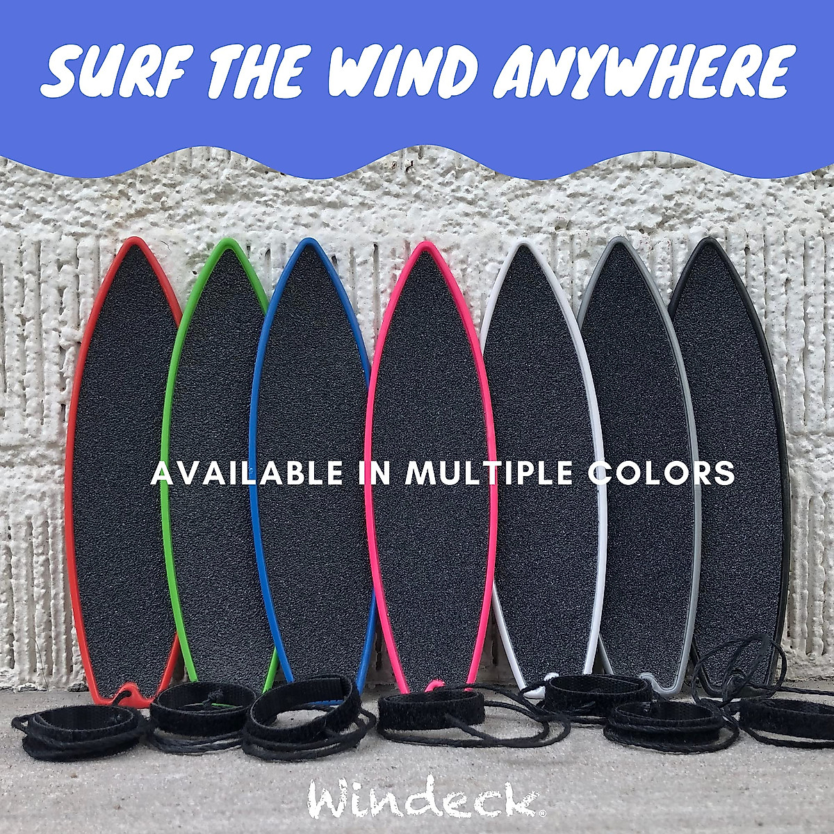 Windeck Finger Surfboard - Rad Fingerboard Toy - Surf The Wind - Mini Board for Kids and Surfers Looking to Hone Their Surfer Skills (Red Shed)