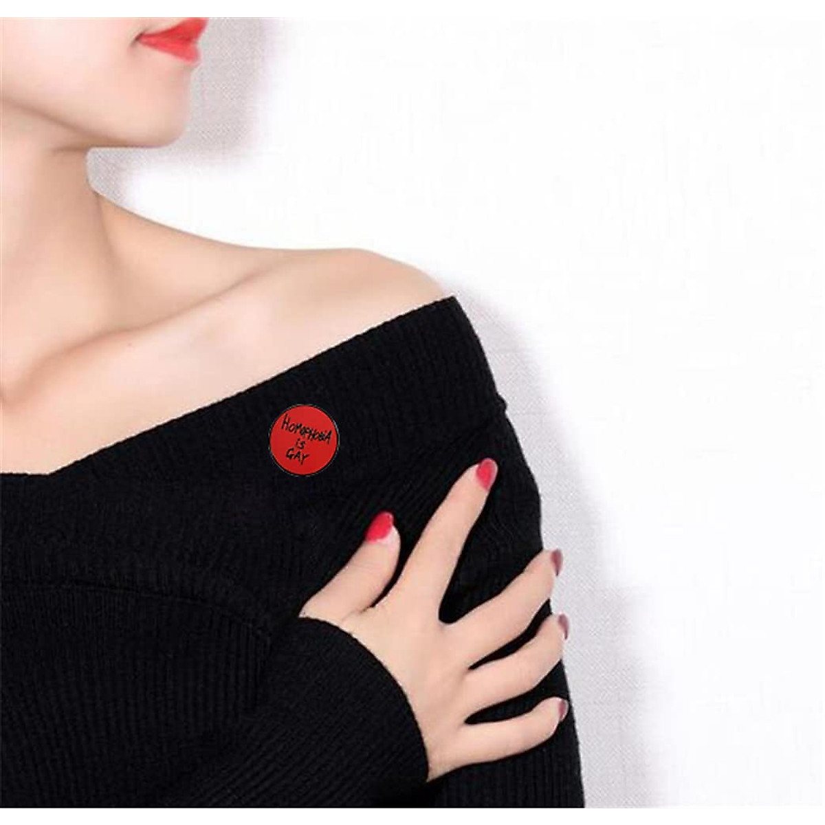 Homophobia is Gay Brooch Pin Custom Cute Brooches Shirt Lapel Teacher Tote Bag Backpacks Badge Cartoon Gift Brooches Pins for Women