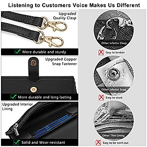 Unaone Crossbody Bags for Women, Small Crossbody Cell Phone Purse Wallet Shoulder Bag with Card Holder and 2 Straps Wristlet