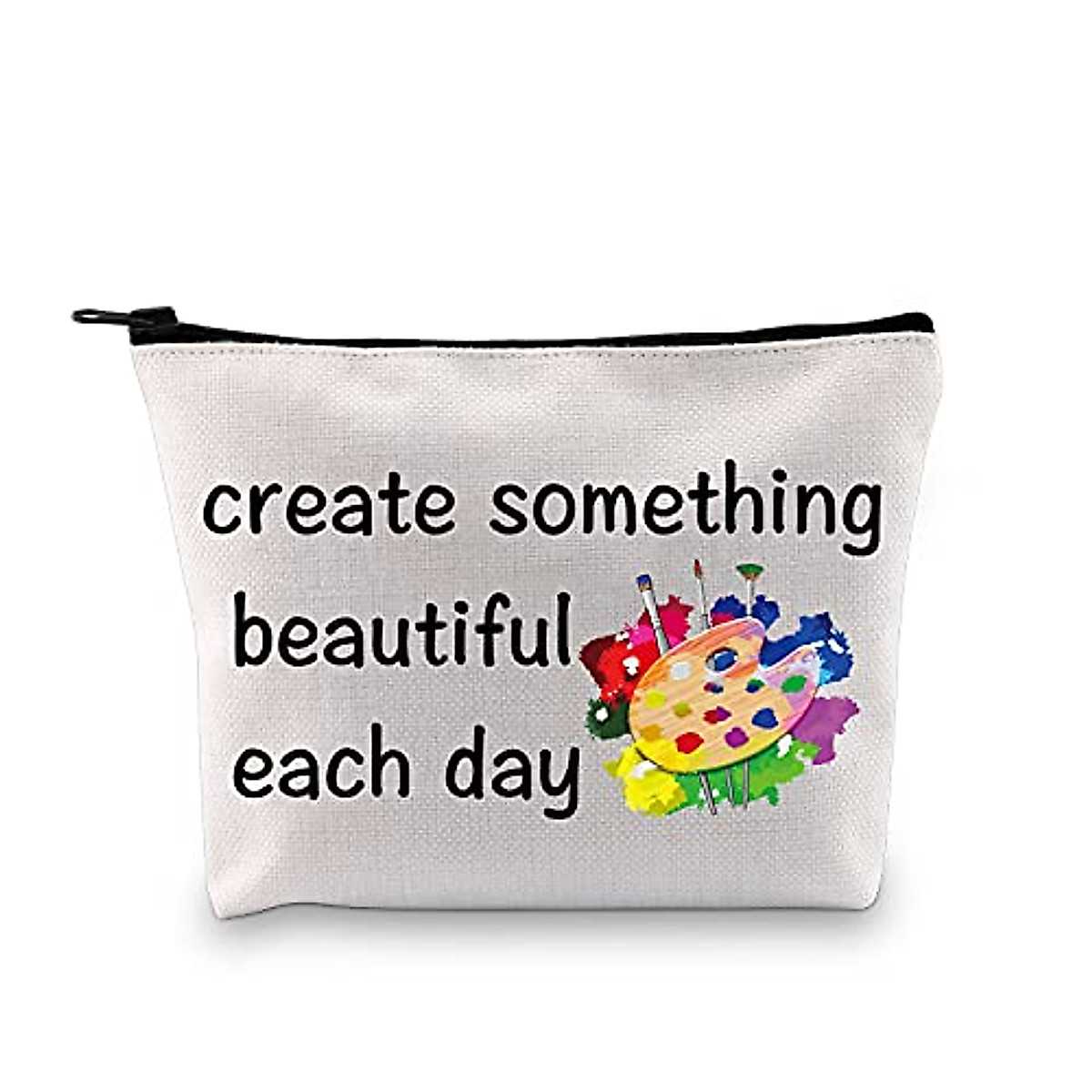 MBMSO Artist Makeup Bag Paint Brush Bag Create Something Beautiful Each Day Painter Gifts Painting Lovers Gifts (Artist)
