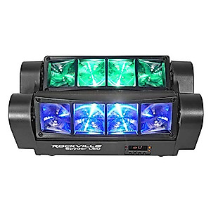 Rockville Spyder LED (8) Beam Moving Head Motorized DMX DJ/Party/Club Pro Light